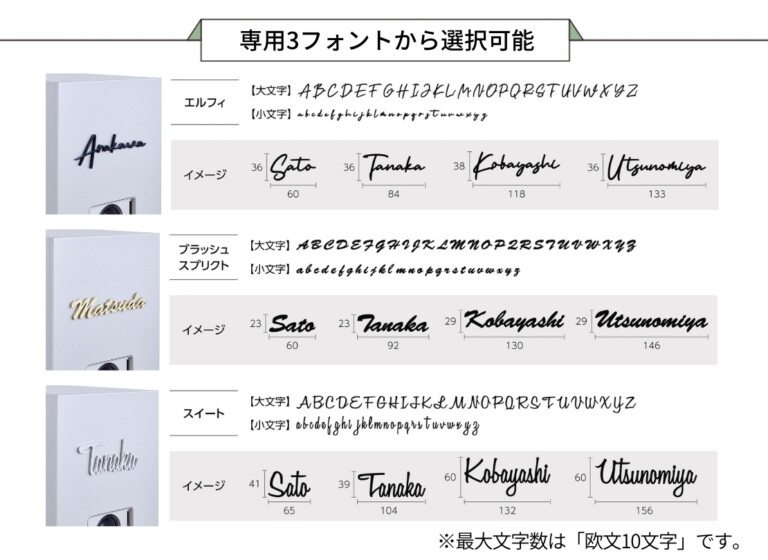 【LIXIL】機能門柱FT専用サイン 切り文字サイン slimA 英文タイプ（ヘアライン） | 表札・サインの通販エクストリム